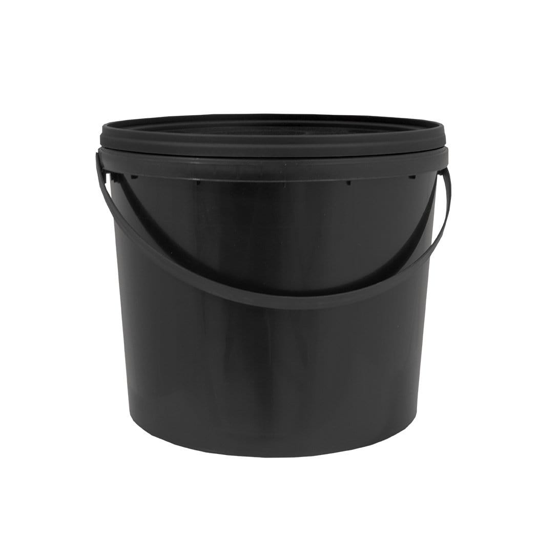 Round Plastic Bucket with Handle & Lid